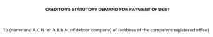 How to Draft a Statutory Demand - Form 509H - Stonegate Legal